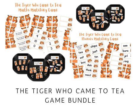 The Tiger Who Came To Tea Matching Games Bundle Teaching Resources