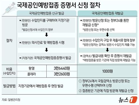 황열 등 국제공인 예방접종증명서 재발급 온라인 신청 가능 뉴스1