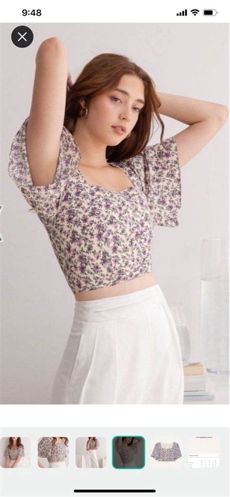 Twl Lyla Flutter Top Womens Fashion Tops Blouses On Carousell