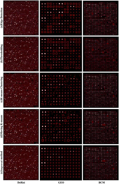 comparison of five segmentation methods on three data sets download