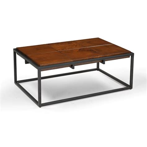 Metron Modern Solid Acacia Wood Rectangle Center Table Radiantfurn