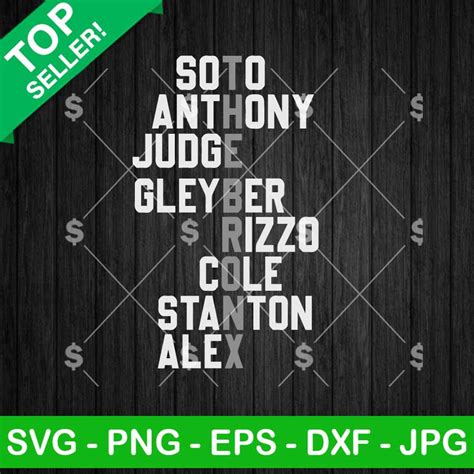 New York Yankees Players The Bronx Svg New York Yankees Players World