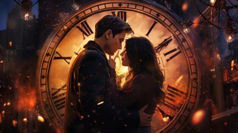 Premium Ai Image A Beautiful Scene With A Couple Hugging Against A