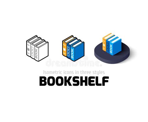 Bookshelf Icon In A Flat Design In Black Color Vector Illustration