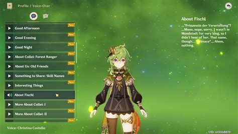Collei About Fischl Genshin Impact Youtube
