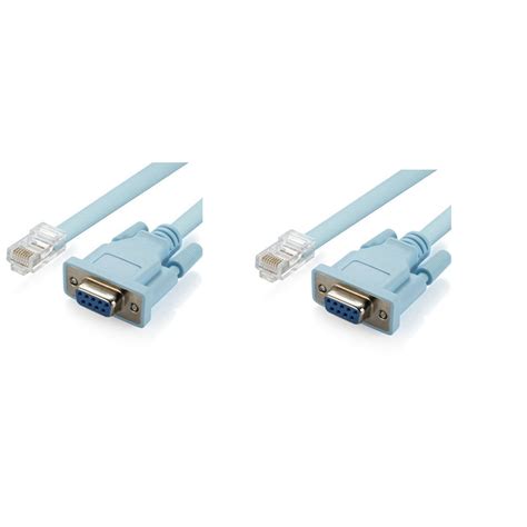 2x Usb Console Cable Rj45 Cat5 Ethernet To Rs232 Db9 Com Port Serial Female Routers Network