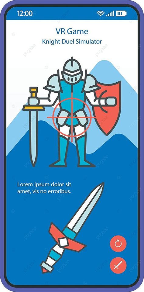 Vr Game Smartphone Interface Vector Template Game Layout Profile Vector Game Layout Profile