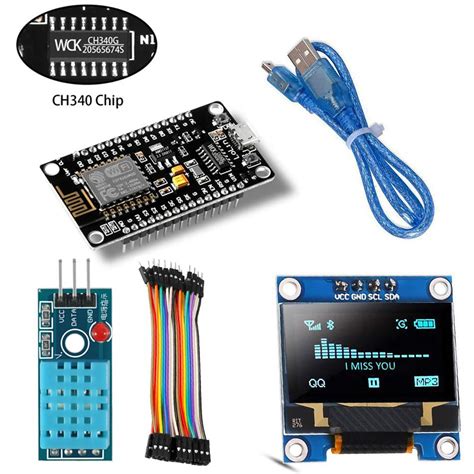 Wifi Esp Ba Lang Kiti Iot Nodemcu Kablosuz I C Oled Ekran Dht S