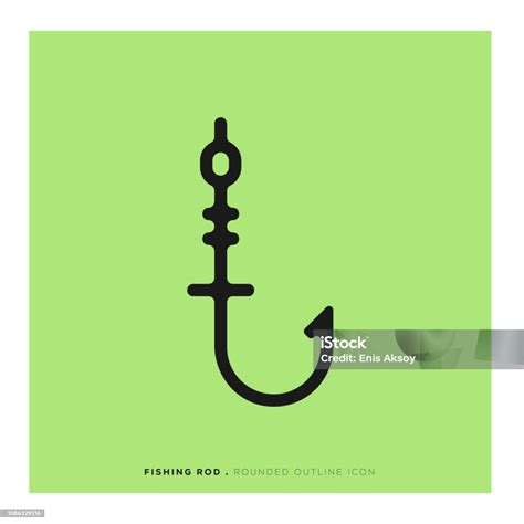 釣魚竿圓線圖示向量圖形及更多魚鉤圖片 魚鉤 圖示 淡水 Istock