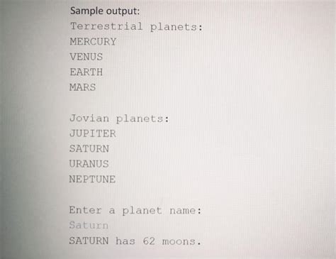 Solved Develop An Enum Planet To Represent The Planets Of