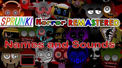 Incredibox Sprunki Remastered Horror Sprunki Character Names