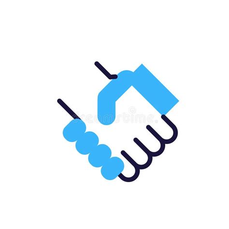 Handshake Icon Symbolizing Agreement And Partnership Vector Illustration For Collaboration