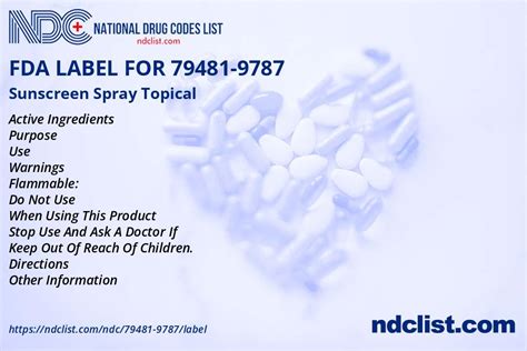 Fda Label For Sunscreen Indications Usage And Precautions