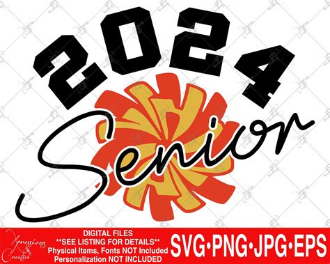 2024 Senior Cheer Svg Class Of 2024 2024 Cheer Tshirt Svg 2024
