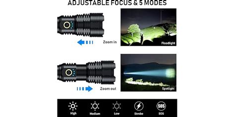 Alifa Flashlights Rechargeable 2pack
