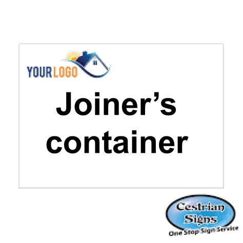 Joiners Container Compound Signs 600mm X 400mm Cestrian Signs