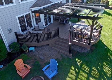 Deck With Pergola Decorating Ideas Shelly Lighting