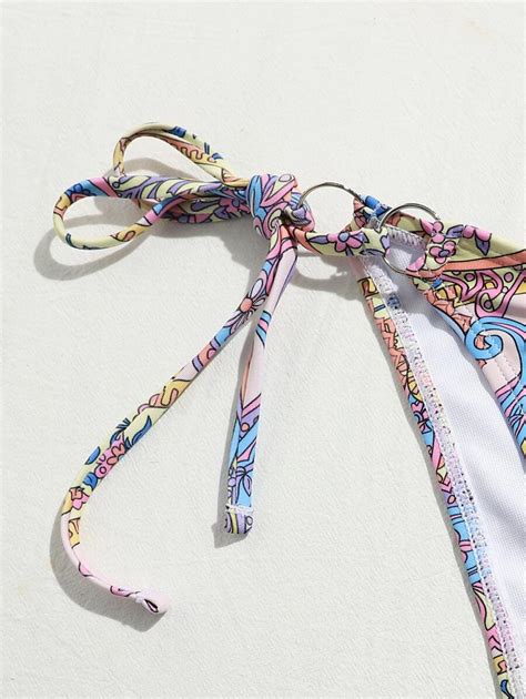 Paisley Print Tie Side Bikini Panty Shein Usa