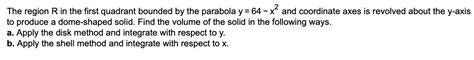 solved the region r ﻿in the first quadrant bounded by the