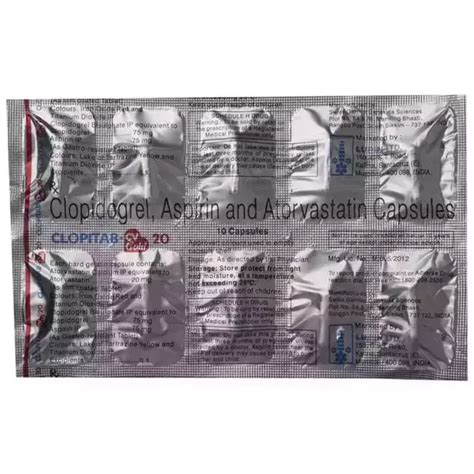 Clopitab Cv Gold 20 Capsule 10 Uses Price Dosage Side Effects