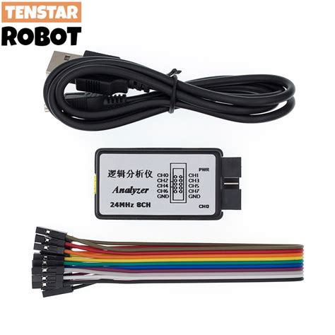 USB Logic SCM 24MHz 8 Canais 24M seconds Analisador Lógico Depurador