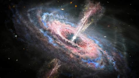Nasas Hubble Space Telescope Observes Quasar Emitting Energy Across The Galaxy Clarksville