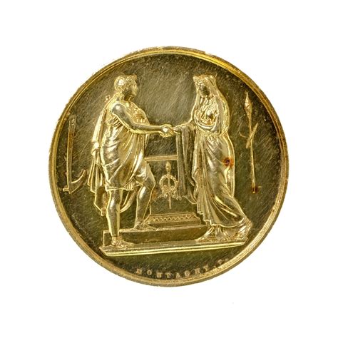 Obrazy v aukci Stříbrná svatební medaile Francie datum 20 10 1860