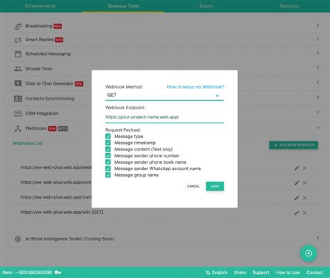 How To Setup A Webhook Wa Web Plus