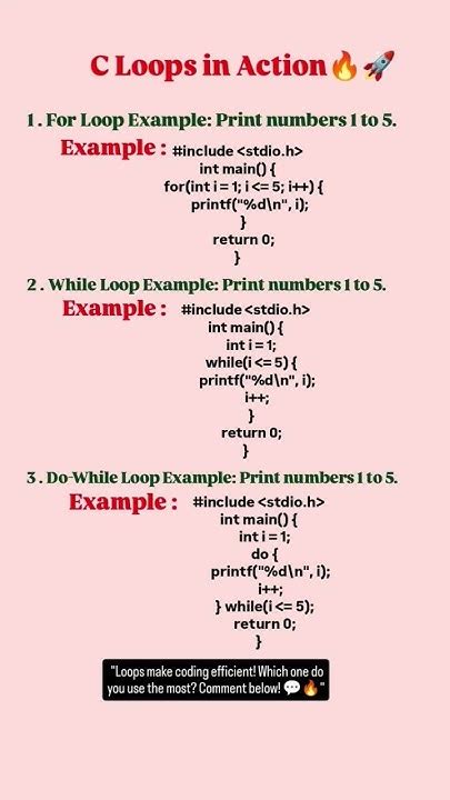 Part 4 Master C Loops 🔥 Which One Do You Use The Most Comment Below