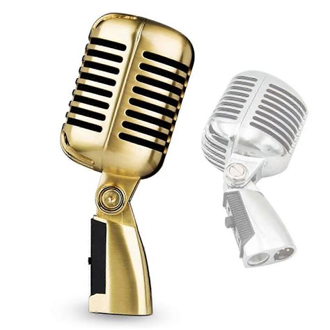 Classic Vintage Dynamic Vocal Microphone For Live Stage Karaoke Gold