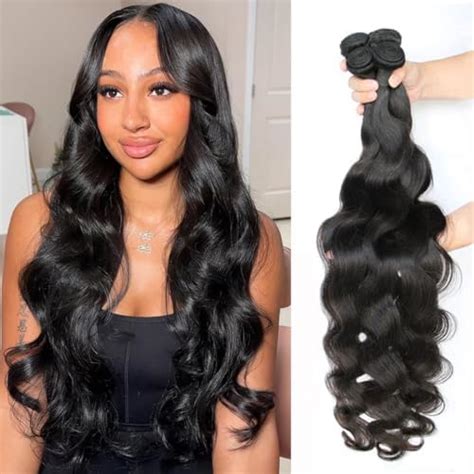 Amazon Human Hair Body Wave Bundles 22 24 26 28 Inch Body Wave 4