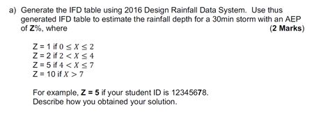 A Generate The Ifd Table Using 2016 Design Rainfall