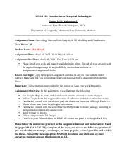 Geospatial Technologies Assignment Geocoding Shortest Path Course Hero