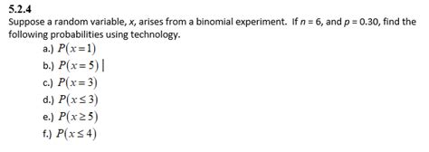 Solved Suppose A Random Variable X Arises From A Binomial Course Hero