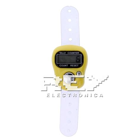 Contador Digital Mini LCD Dígitos Amarillo Registrador Visitas