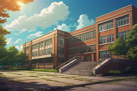 【フリー素材】学校の背景イラスト