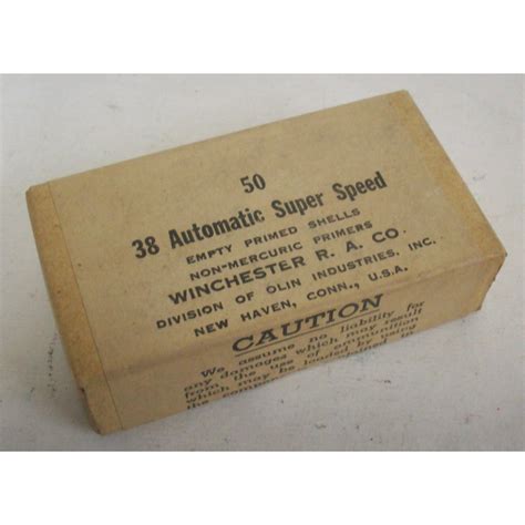 Primed 38 Wra Automatic Super Speed Brass Casings By Winchester