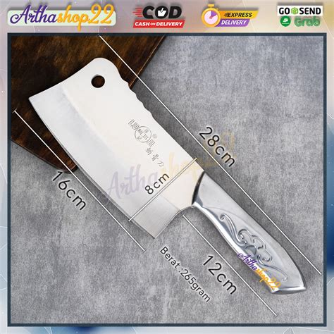 Jual Golok Daging Stainless B018 Golok Tulang Pisau Cincang Pisau