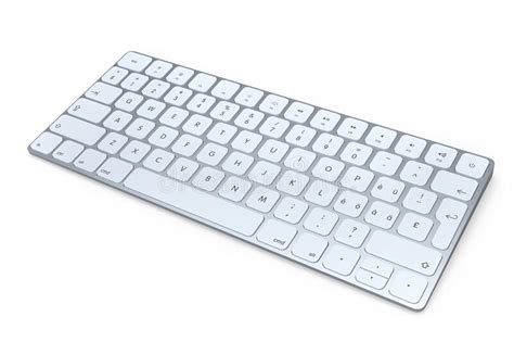 Modern Aluminum Computer Keyboard And Mouse Isolated On White