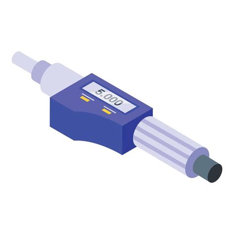 Digital Micrometer Equipment Icon Isometric Vector Ruler Gauge