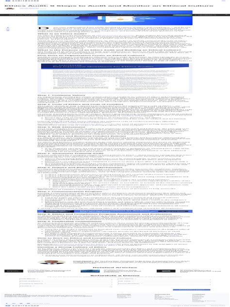 Ethics Audit 9 Steps To Audit And Monitor An Ethical Culture