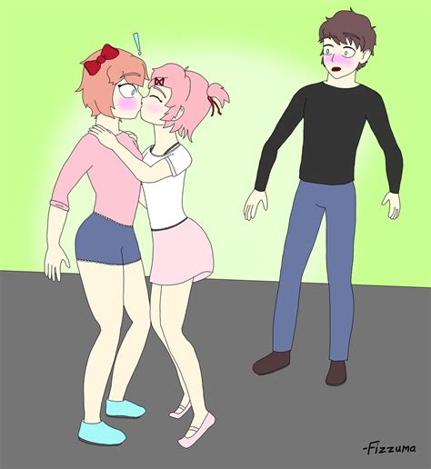 That Kiss Scene From The Mod Ddlc A Normal Vn By Fizzuma On Deviantart