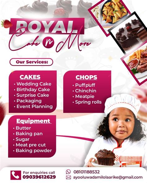 Cake Flyer Design Flyer Design Catering Design Social Media Ideas
