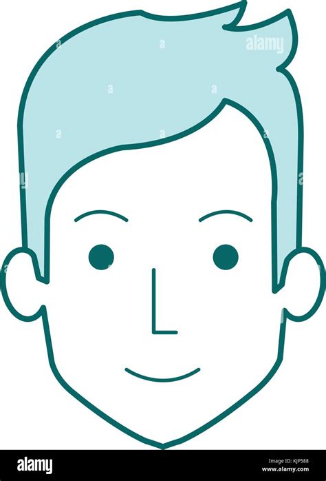 Young Man Head Avatar Character Vector Illustration Design Stock Vector