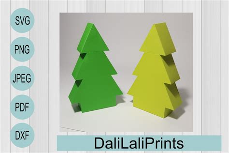 3d Christmas Tree Box Template · Creative Fabrica