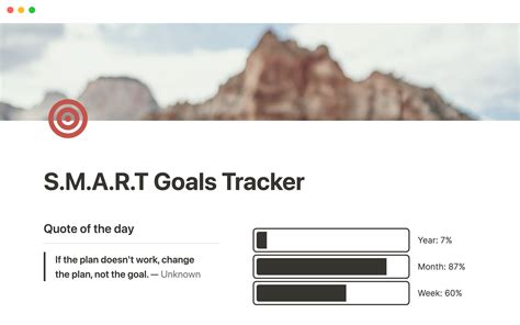 Smart Goals Tracker Notion Template