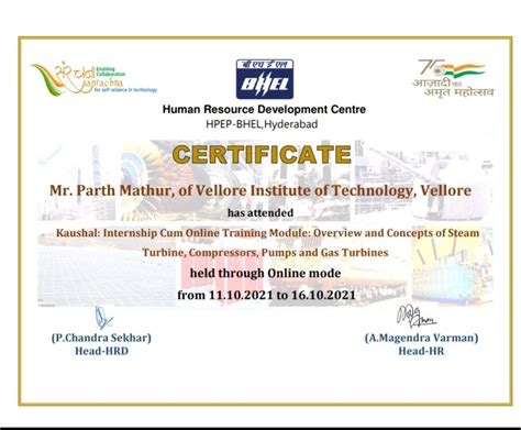 Parth Mathur On Linkedin Sanrachna Azadikaamritmahotsav Bhel Training