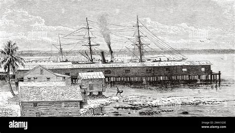Old Pier Of The Panamanian City Of Colon Republic Of Panama Central