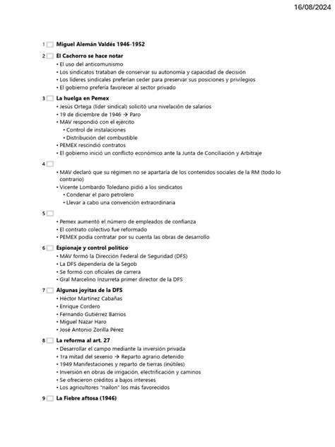 1946 1952 Miguel Alemán Pdf México Partido Revolucionario