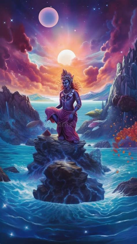 Lord Krishna Painting Wall Poster Lord Radha Krishna Digital Wall